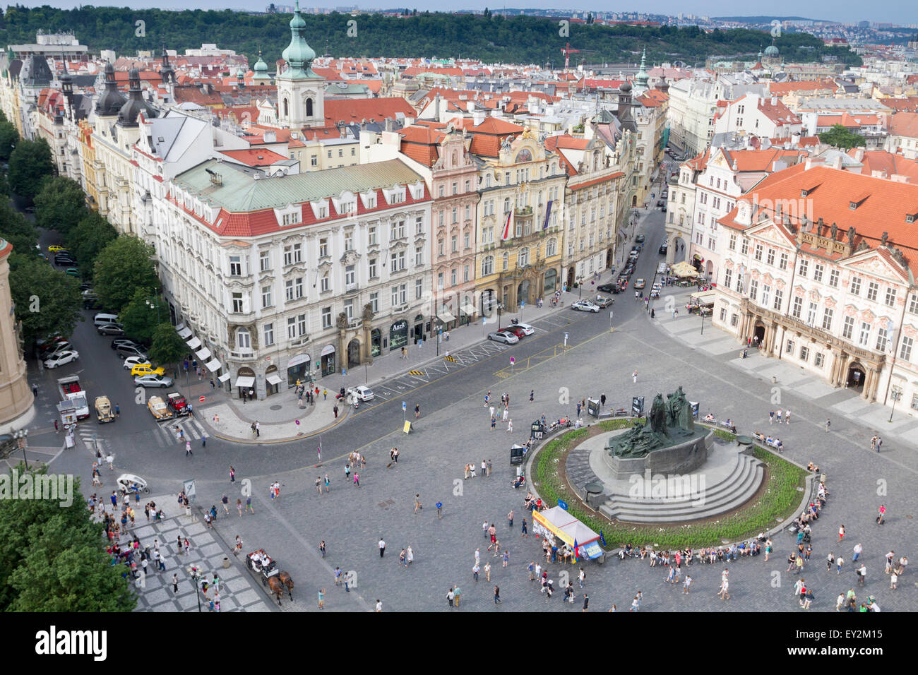 Aerial view of Old Town Square, Praha, Czech Republic Stock Photo - Alamy