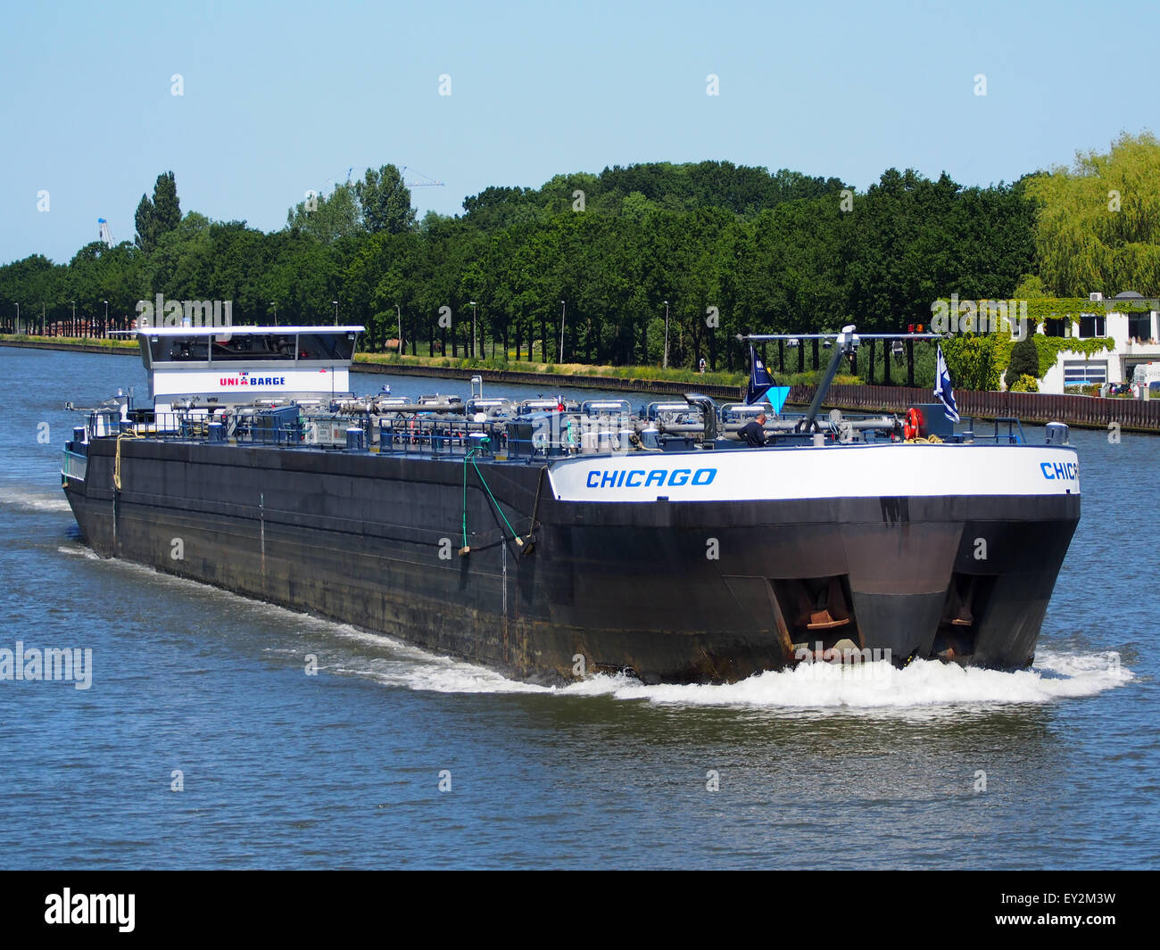 The Chicago, a container ship and oil tanker, is operating on the ...