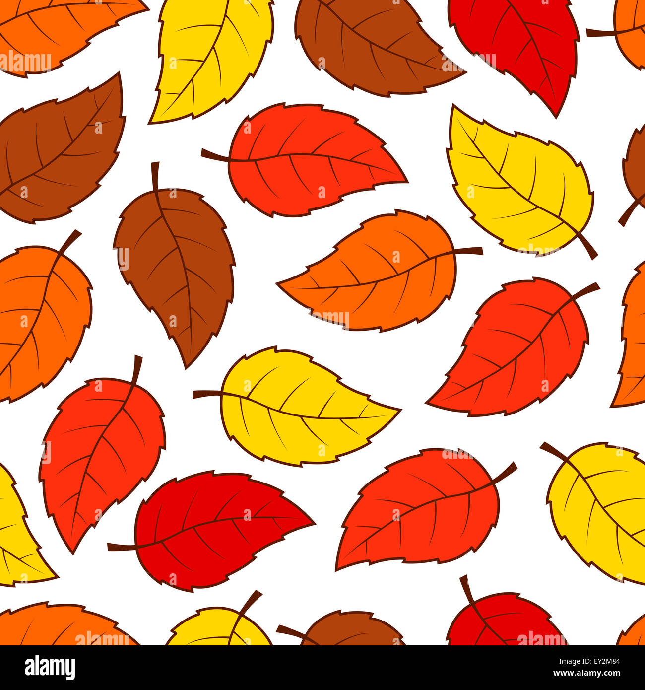 Seamless autumn leaves pattern background Stock Photo - Alamy