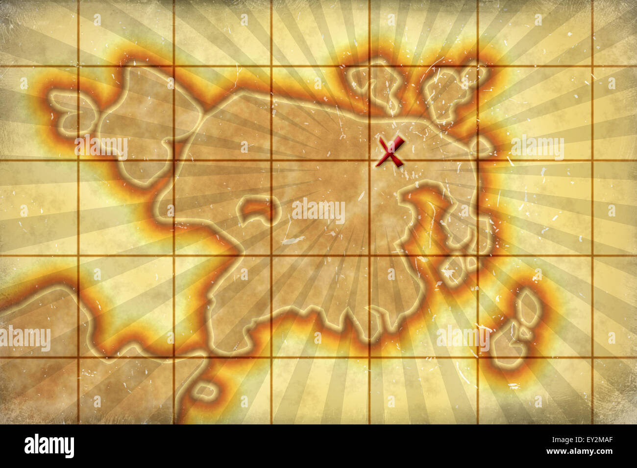 Pirates old parchment treasure map hi-res stock photography and images ...