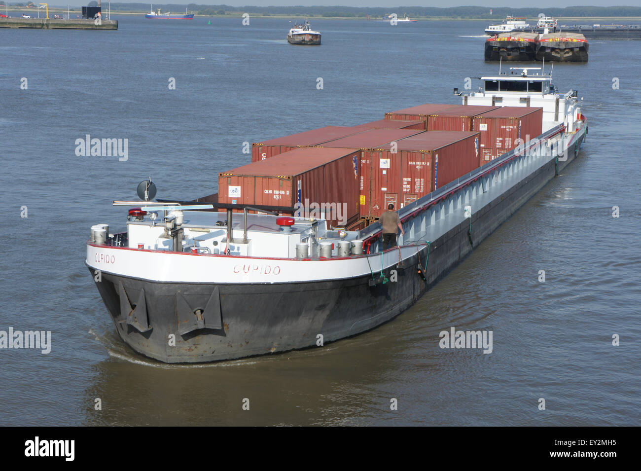 The Cupido, a container ship and oil tanker, is docked at ...