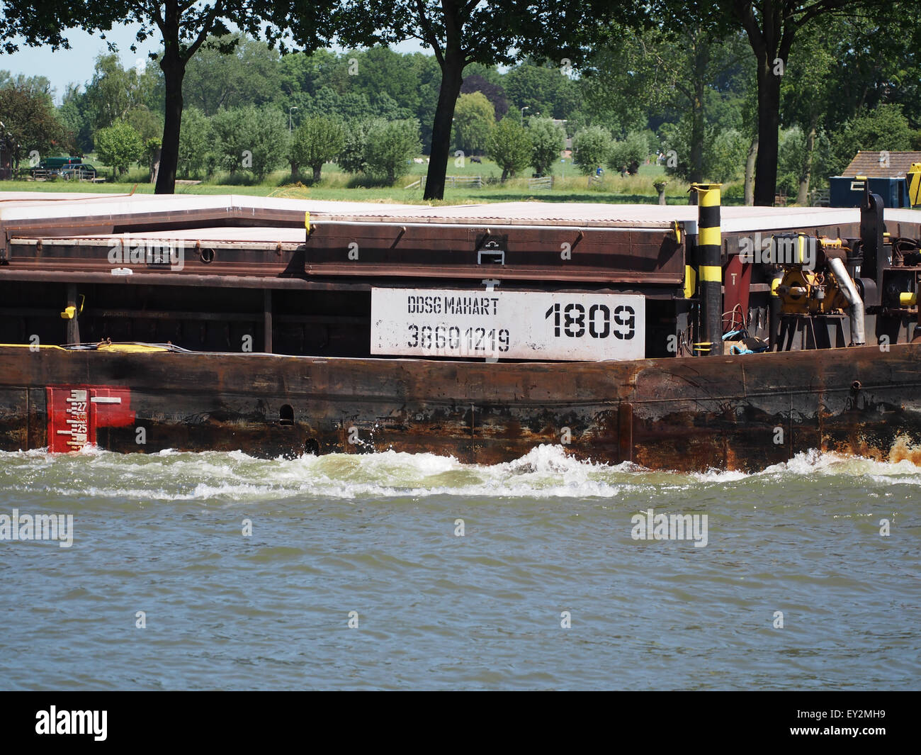 The DDSG Mahart, a container ship and oil tanker, is operating on the ...