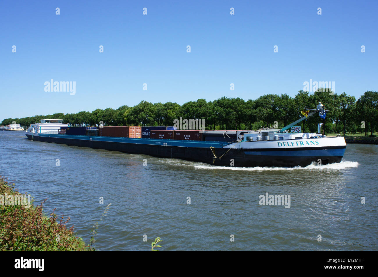 The Delftrans, a container ship and chemical tanker, operates on the ...