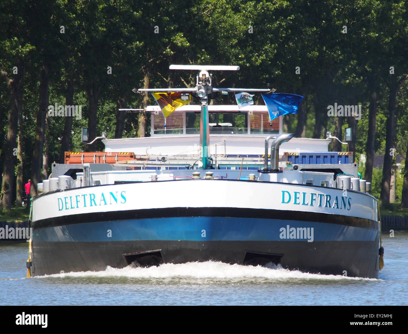 The Delftrans, a container ship and oil tanker, is operating along the ...
