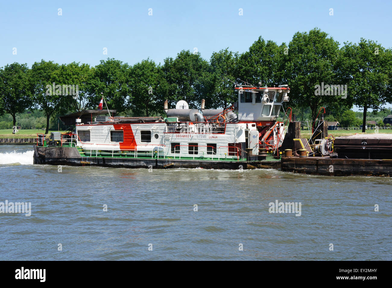 Denija, a container ship and chemical tanker, operates on the Amsterdam ...