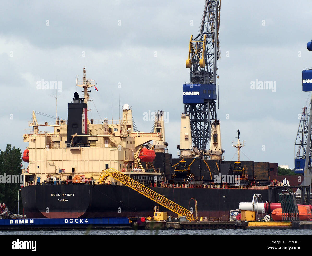 Dubai Knight - IMO 9363625, Damen Dock 4, Port of Amsterdam Stock Photo ...