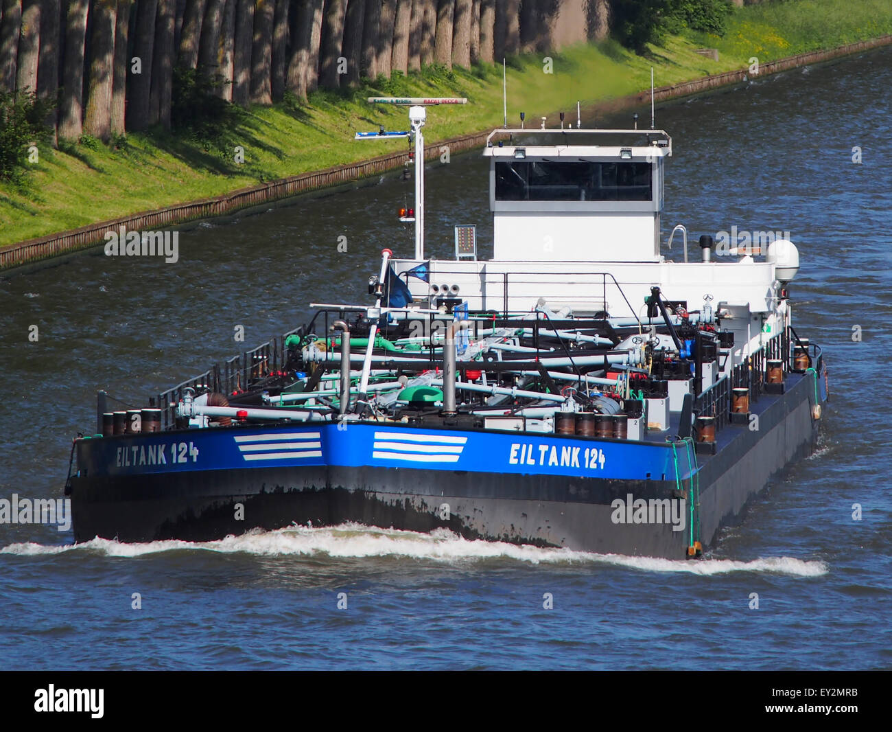The Eilrank 124 (ENI 04029340) is a container ship navigating the ...