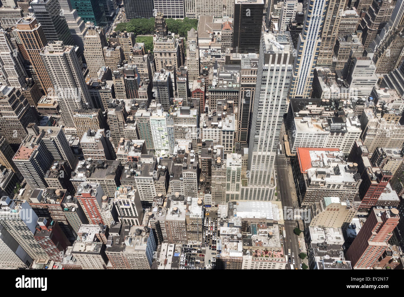 Aerial View of Manhattan from The Empire State Building, New York City ...