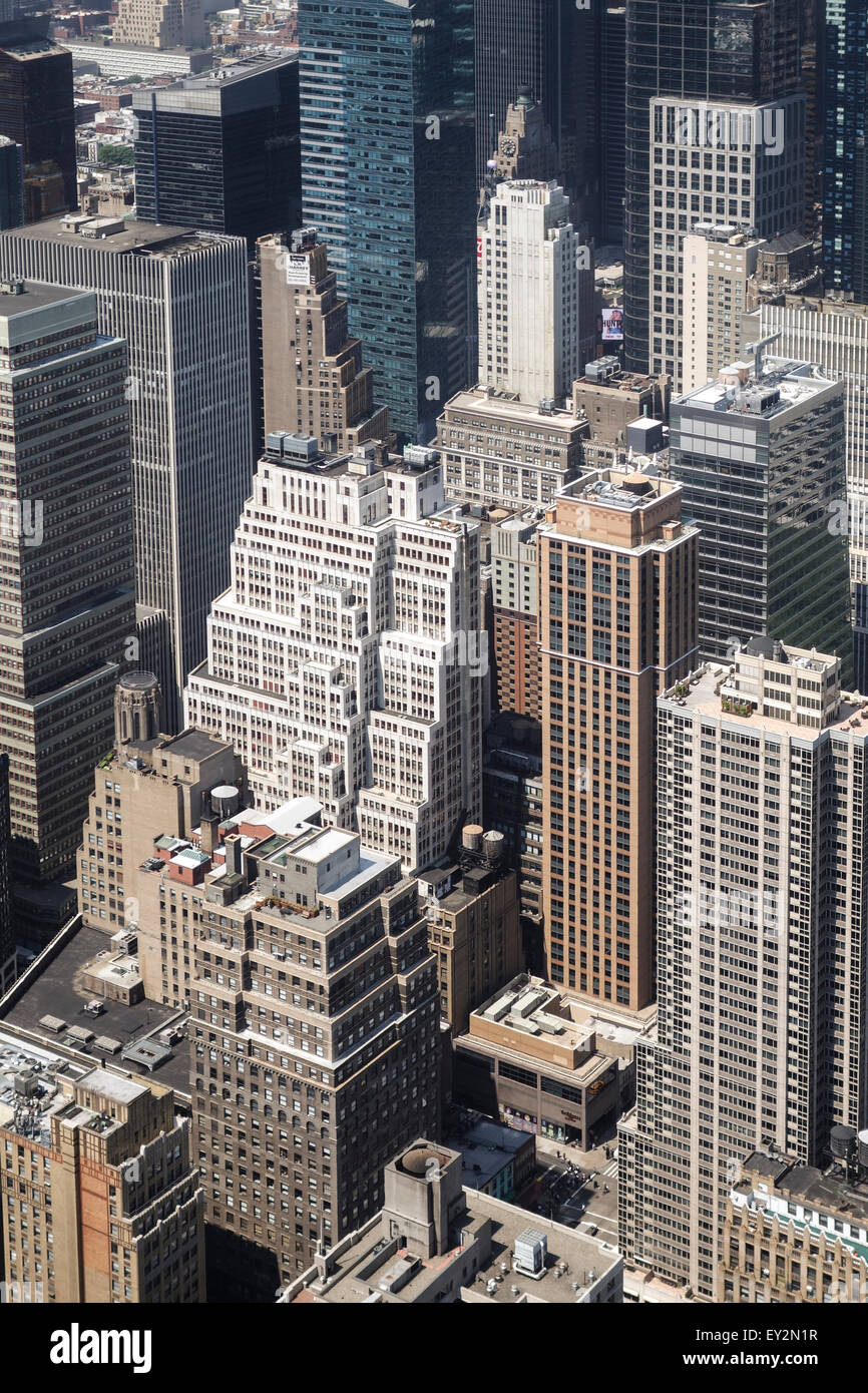Aerial View of Manhattan from The Empire State Building, New York City ...