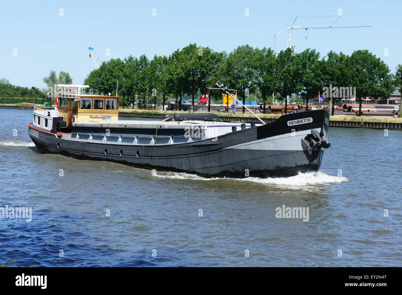 Henriette, a container ship and oil tanker, operates on the Amsterdam ...