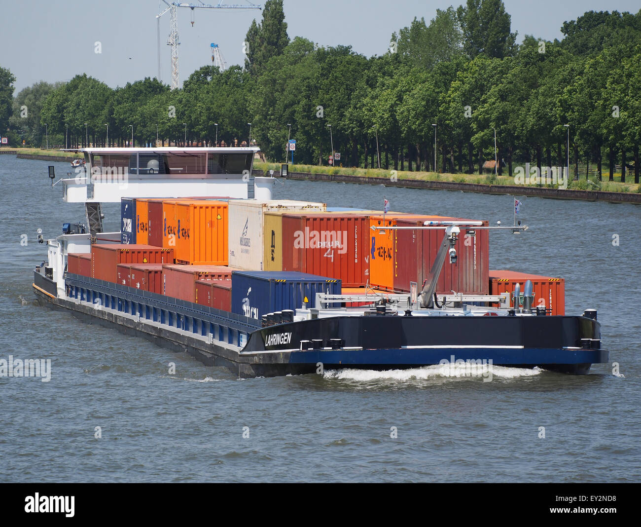 The Lahringen, a container ship and chemical tanker, operates on the ...
