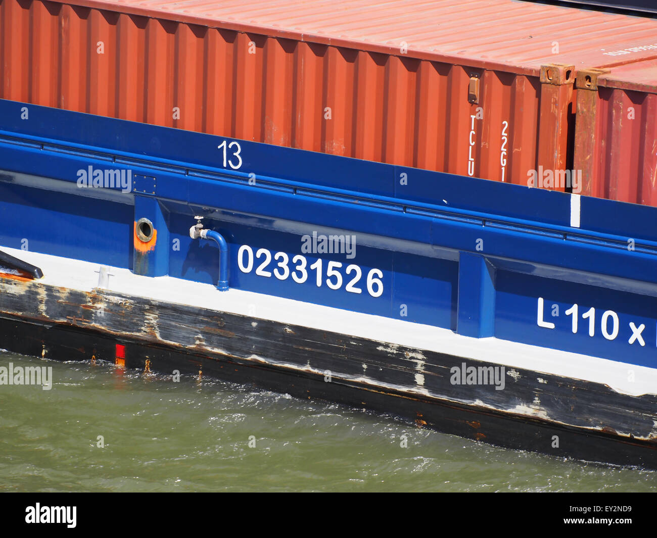 The Lahringen, an oil tanker and container ship, navigates the ...