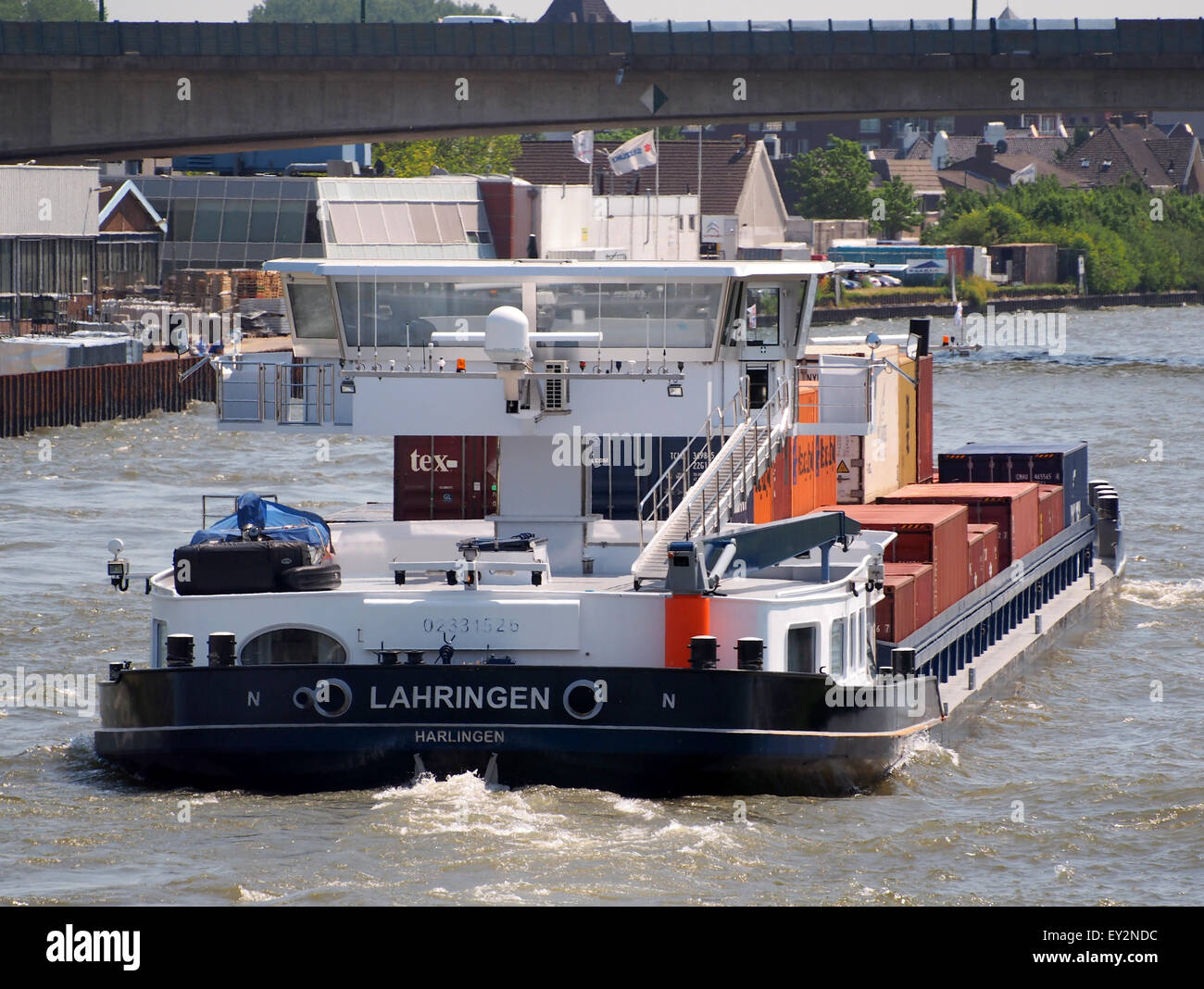 The Lahringen, with ENI 02331526, is a container ship navigating the ...