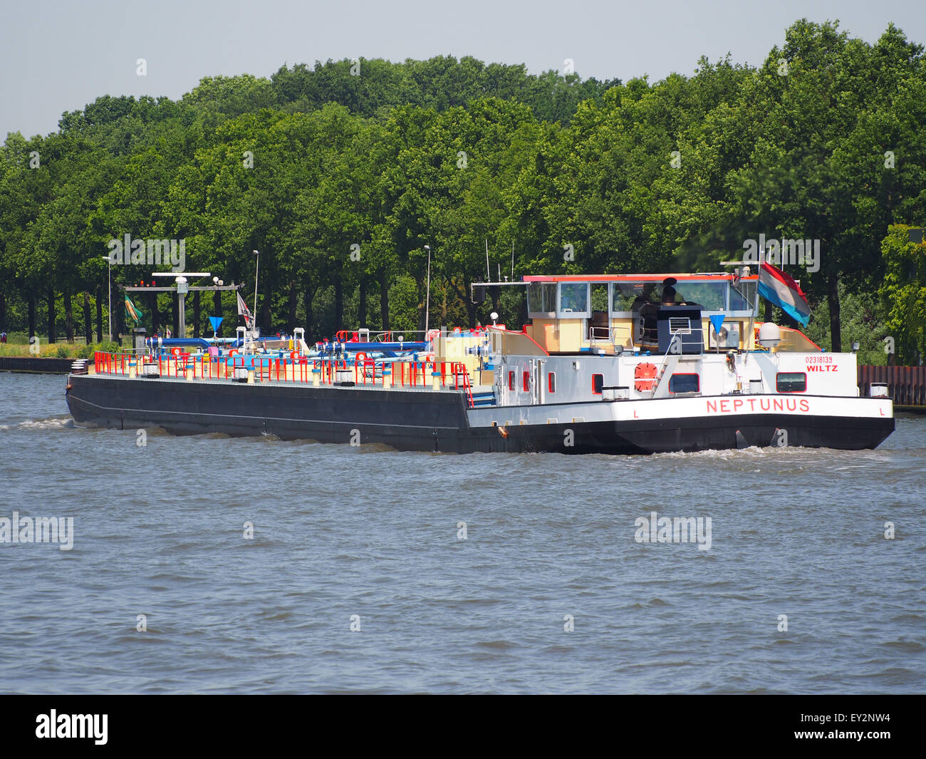 The Neptunus, ENI 02318139, is a container ship traveling through the ...