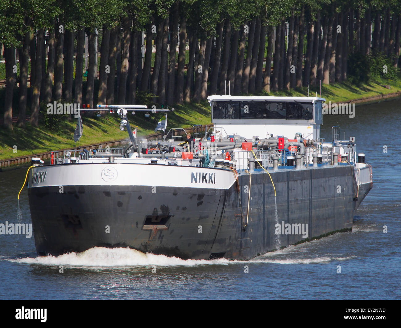 Nikki, a container ship and chemical tanker, operates on the Amsterdam ...