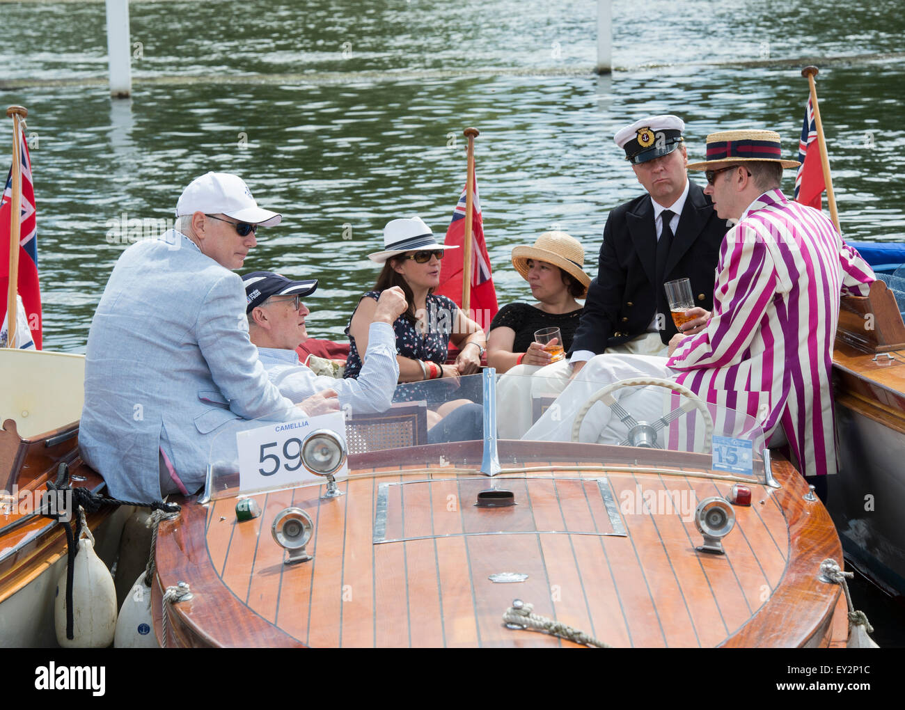 People aboard a Slipper launch boat at the Thames Traditional Boat ...