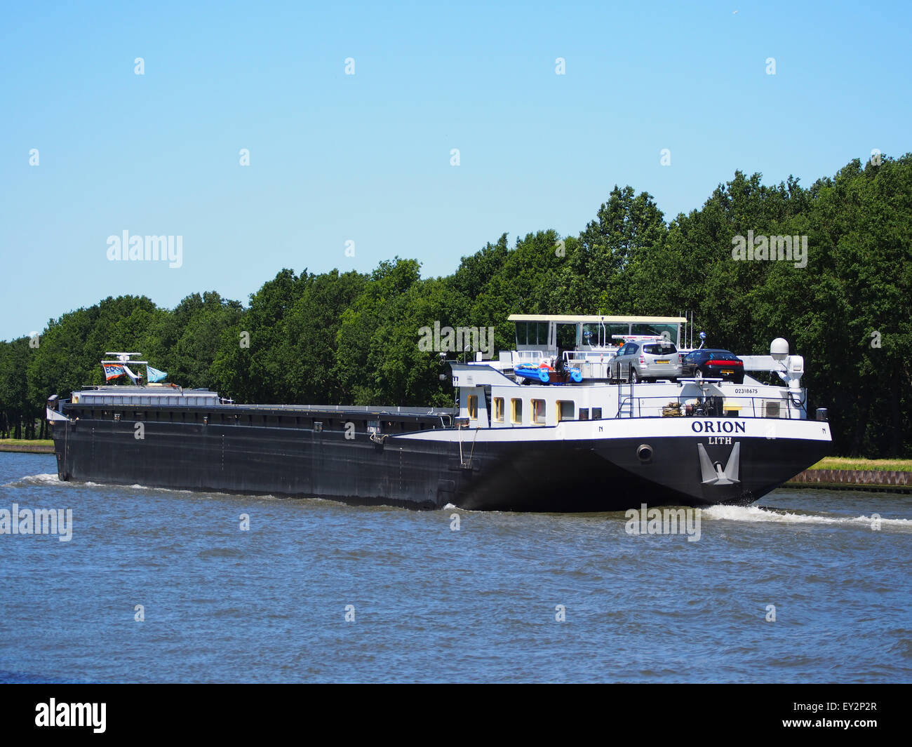 The Orion, a container ship and oil tanker, operates on the Amsterdam ...
