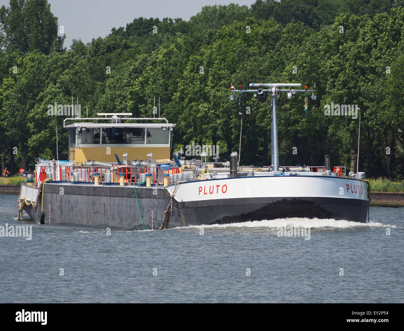 The Pluto (ENI 02334521) is a container ship navigating the Amsterdam ...