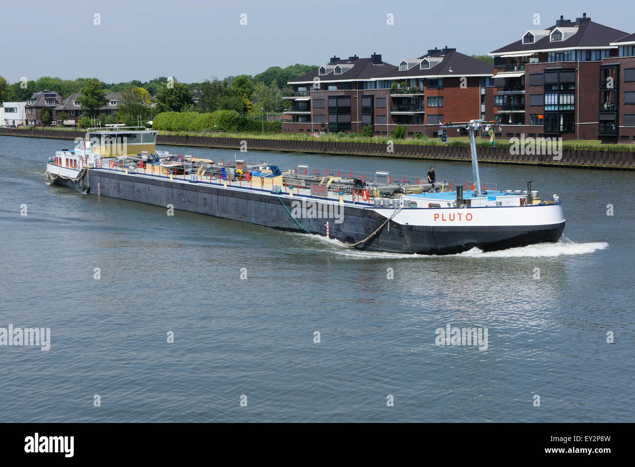 The Pluto (ENI 02334521) is a container ship navigating the Amsterdam ...