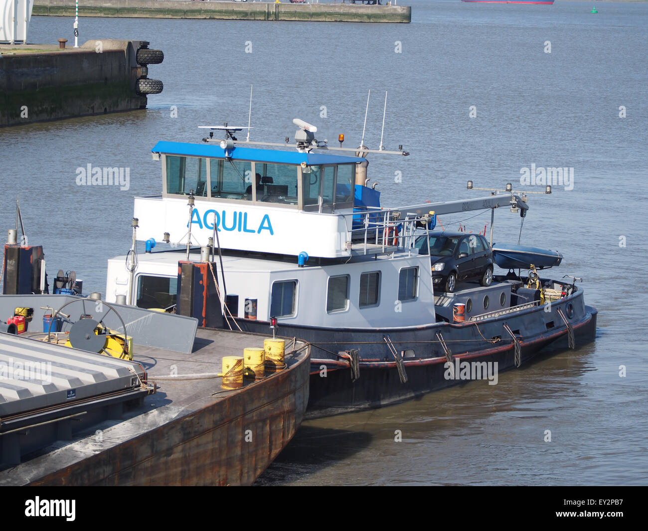 The 'Aquila' is a container ship and oil tanker accessing ...