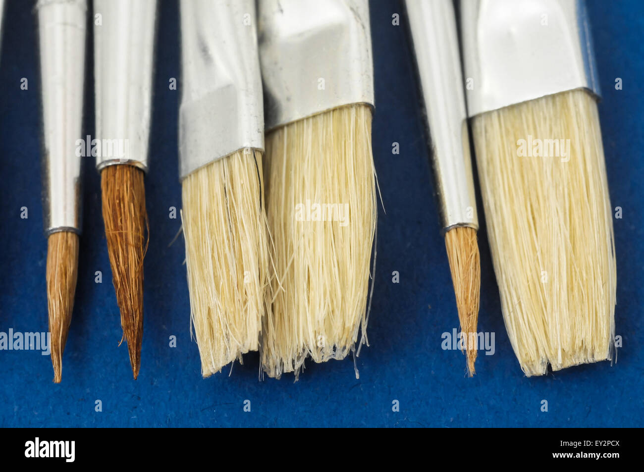 New Wooden Different Paintbrush Texture Stock Photo - Alamy