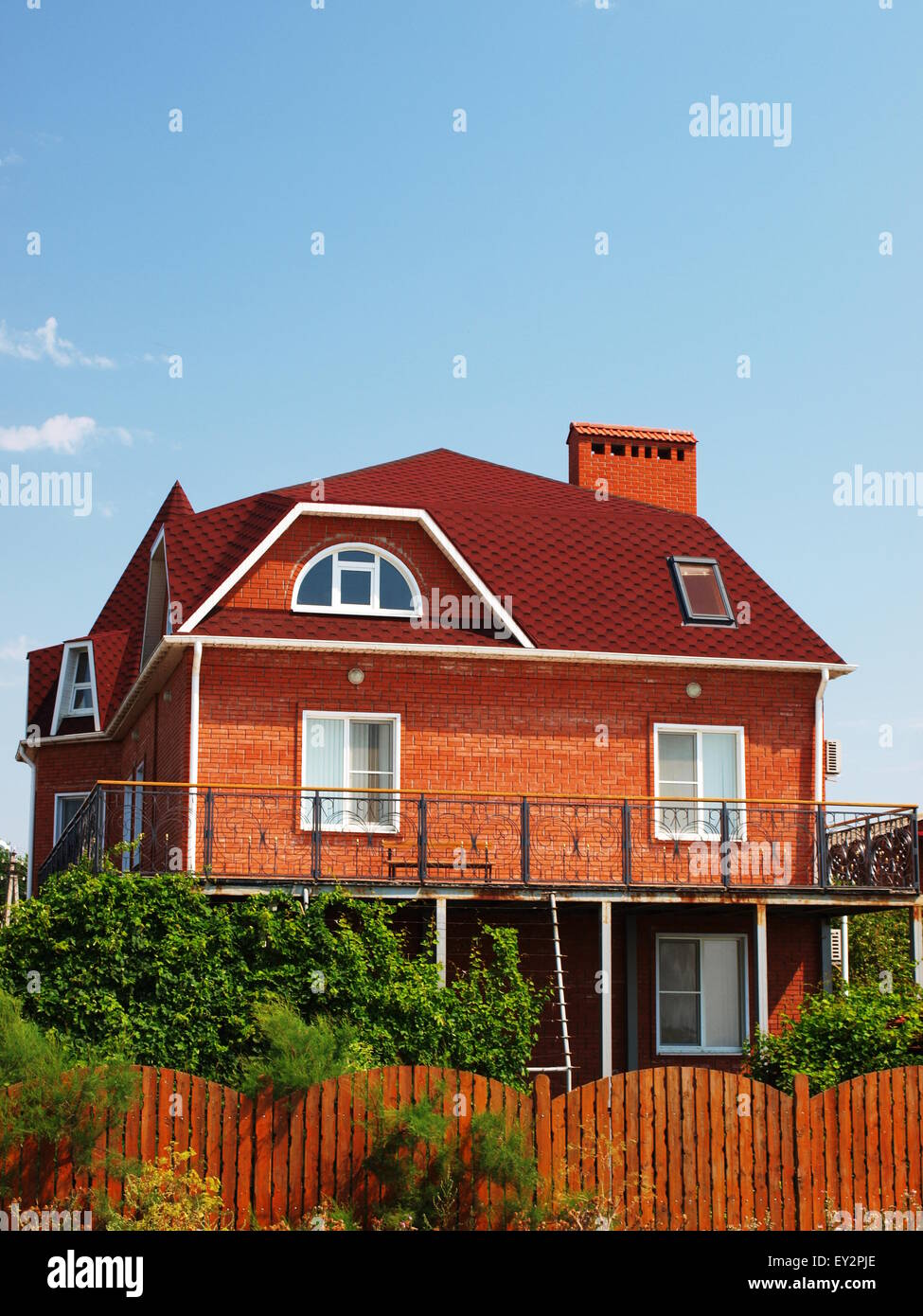 Beautiful 2-storey cottage with a loft and a veranda in a suburban ...