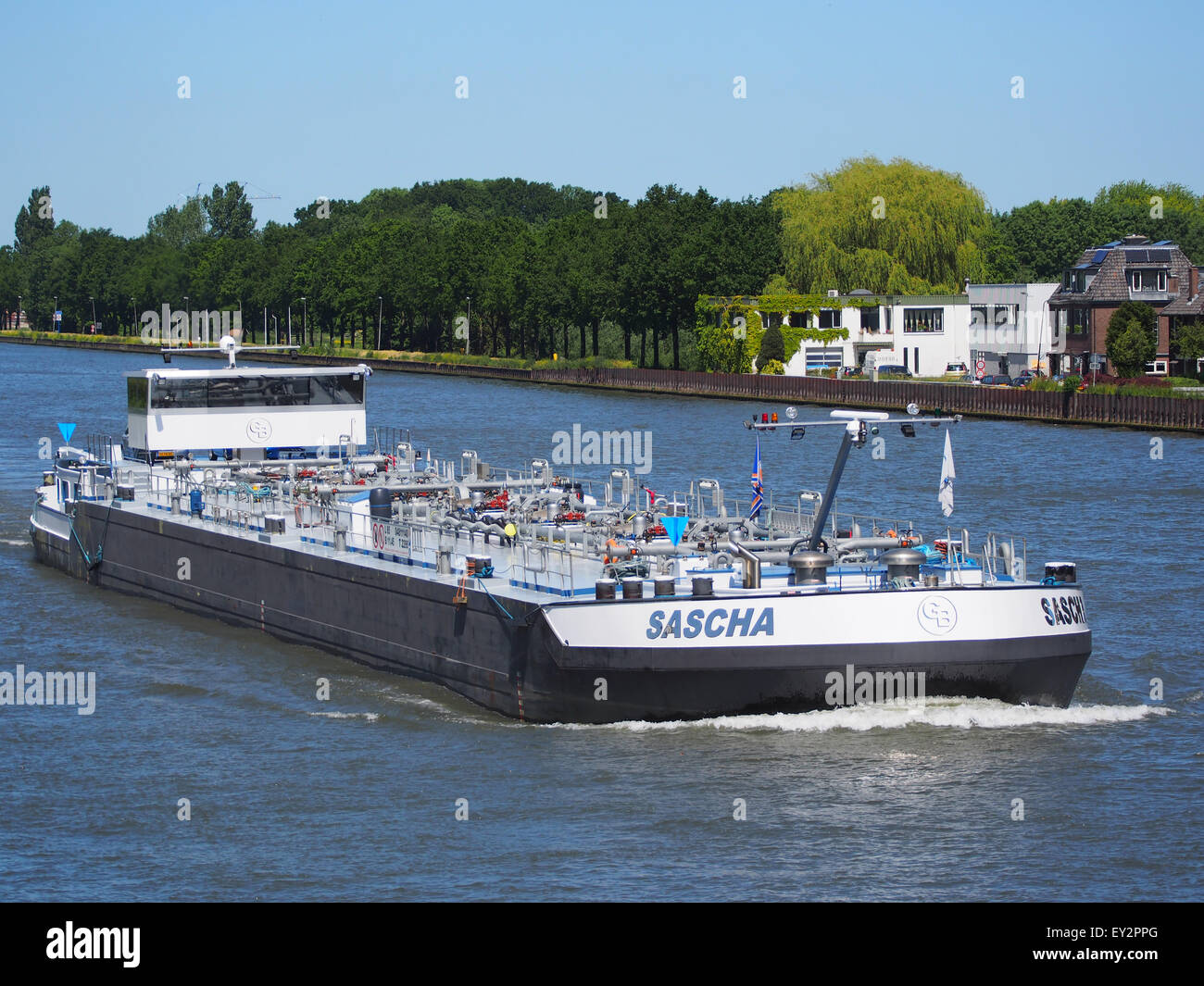 This image shows the Sascha, a container and oil tanker vessel ...