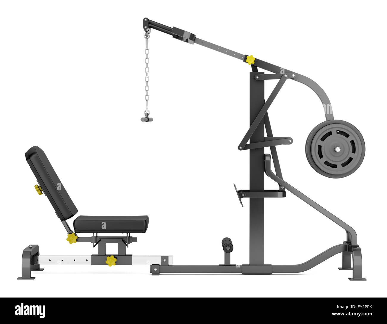 lever gym machine isolated on white background Stock Photo - Alamy
