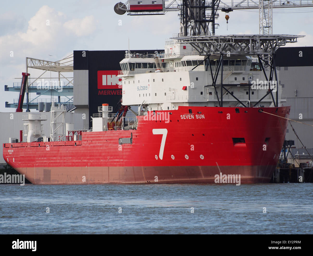 The Seven Sun, an IMO 9710969 container ship, is seen navigating the ...