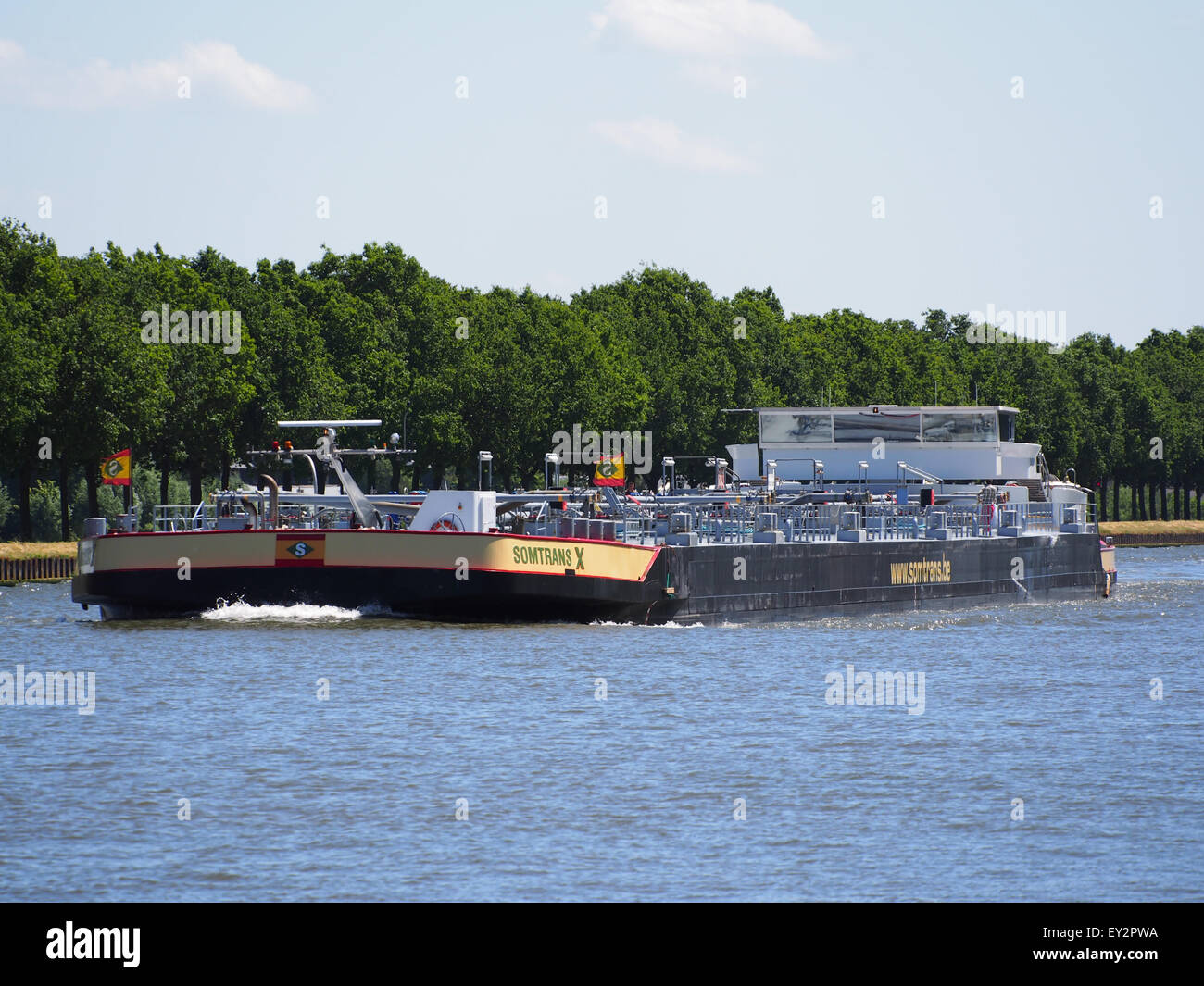The Somtrans X, an oil tanker and container ship, is depicted on the ...