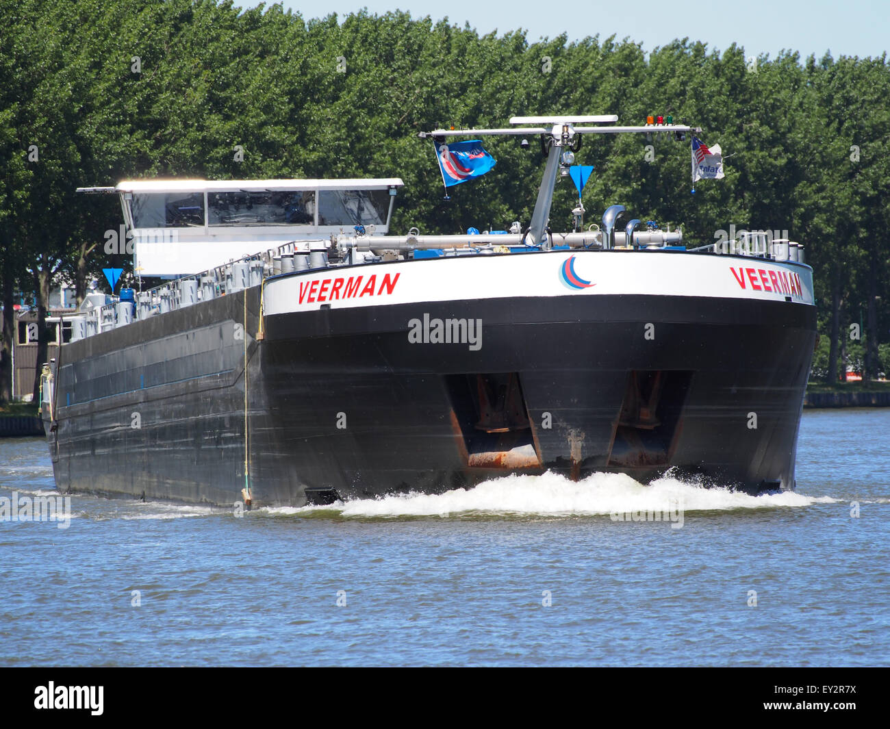The *Veerman* is a large container ship identified by its ENI number ...