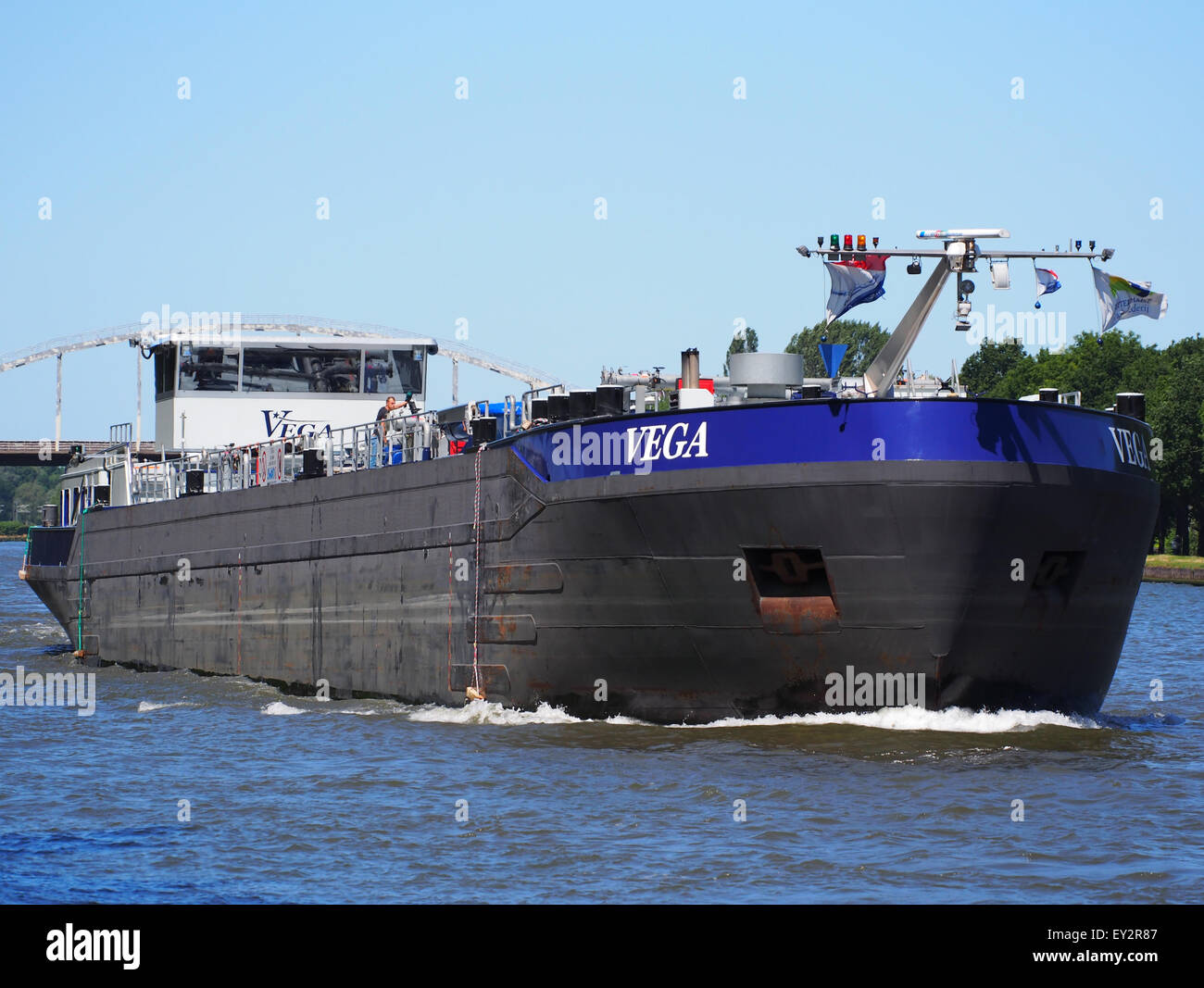 The Vega is a large container ship operating in the Amsterdam-Rijn ...