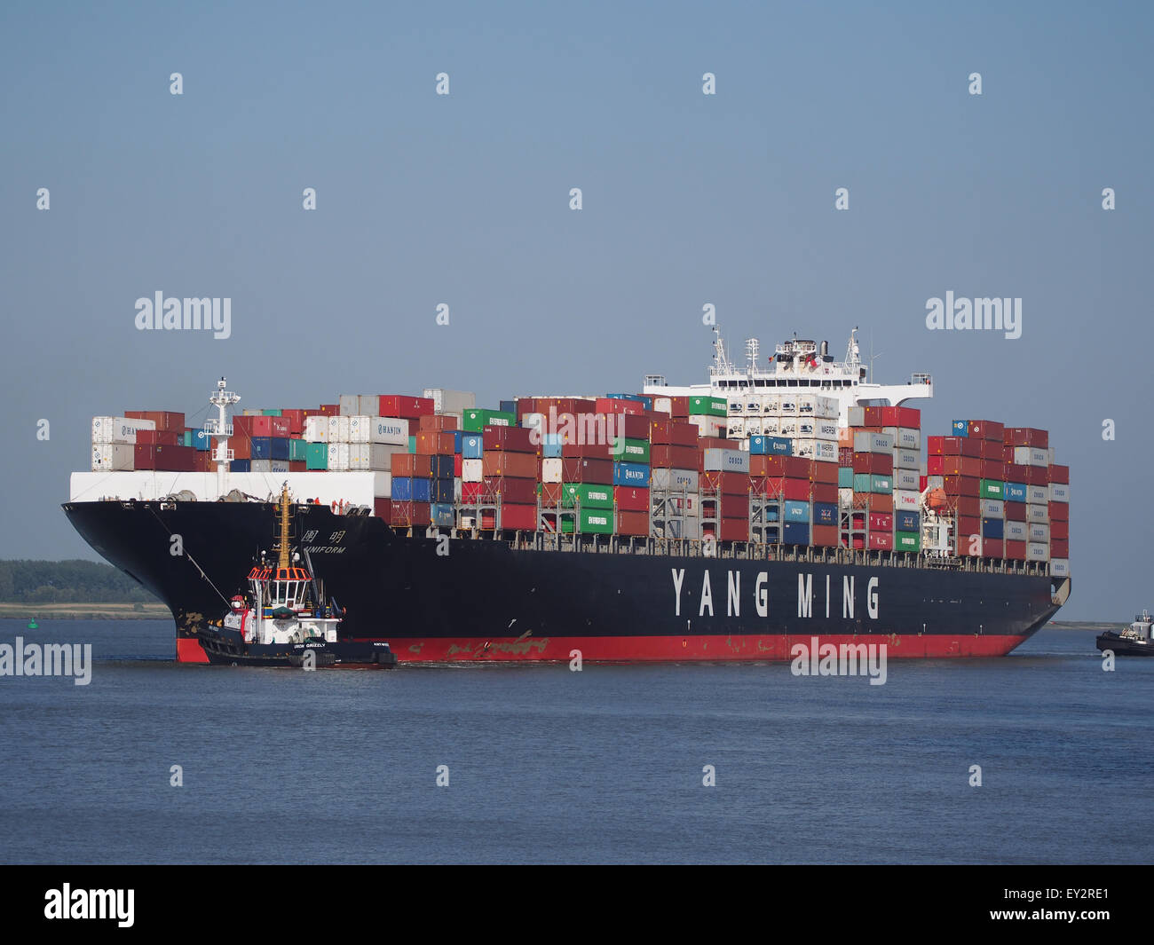 The *YM Uniform* (IMO 9337482) is a container ship seen in the Port of ...