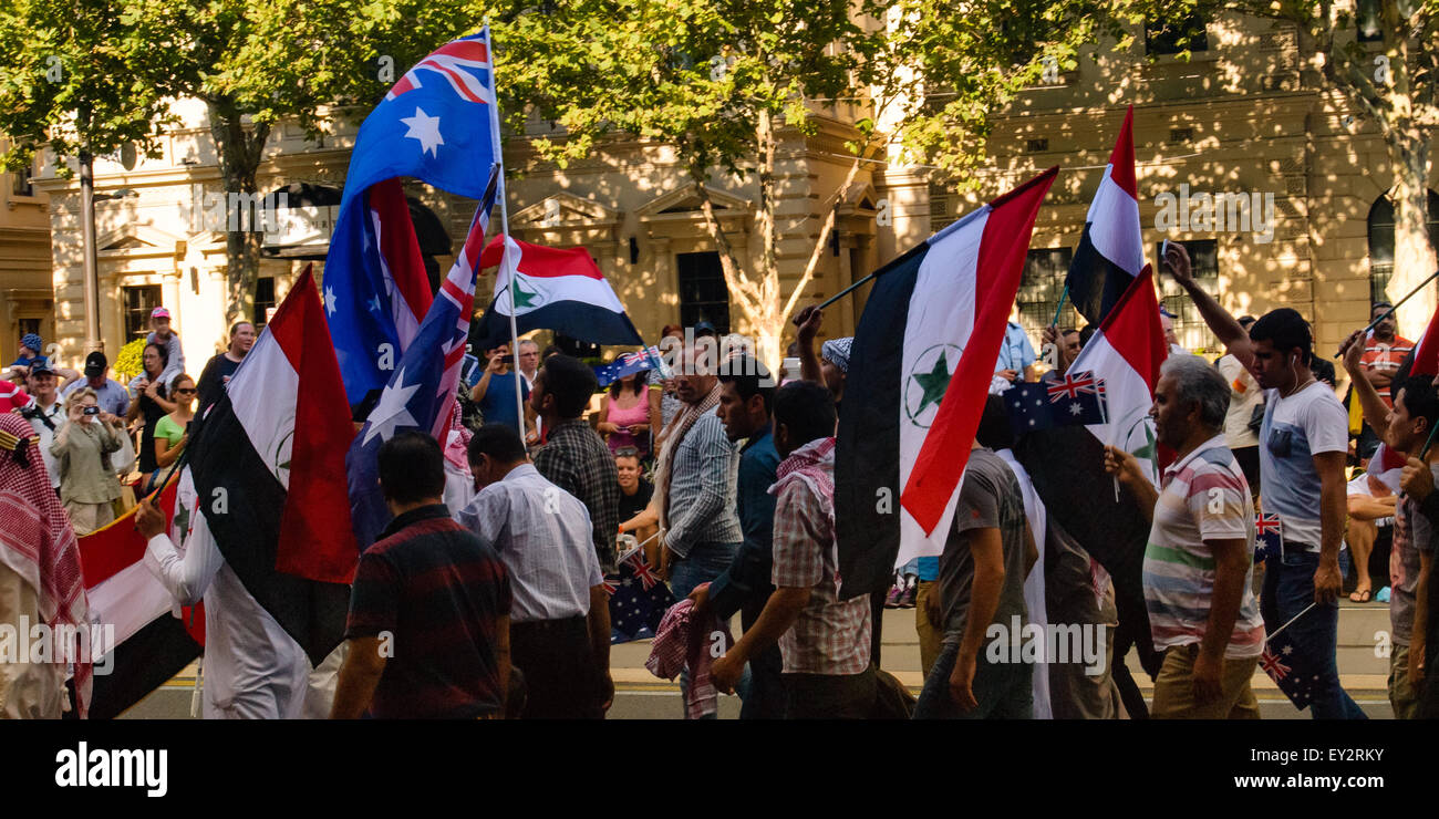 Australia Day City Adelaide - Parade! Stock Photo - Alamy