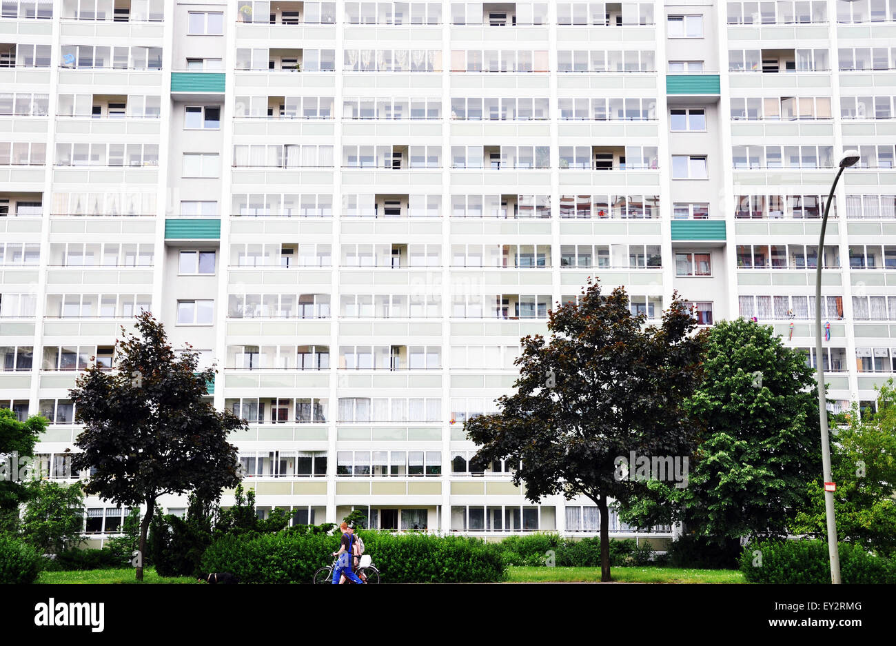 Large block of apartments in Lichtenberg, a working class area of ...