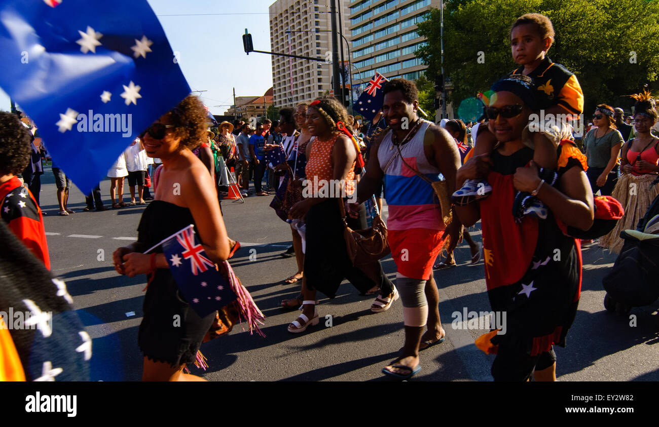 Australia Day City Adelaide - Parade! Stock Photo - Alamy