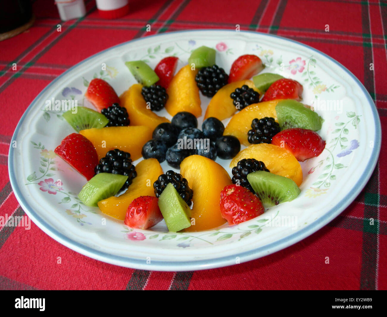 Healthy fruit breakfast Stock Photo - Alamy