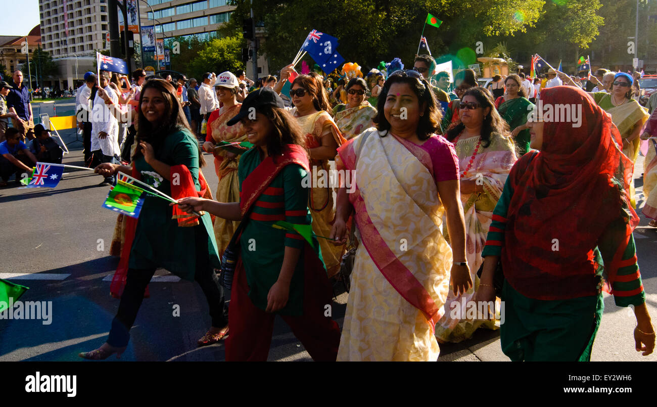 Australia Day City Adelaide - Parade! Stock Photo - Alamy