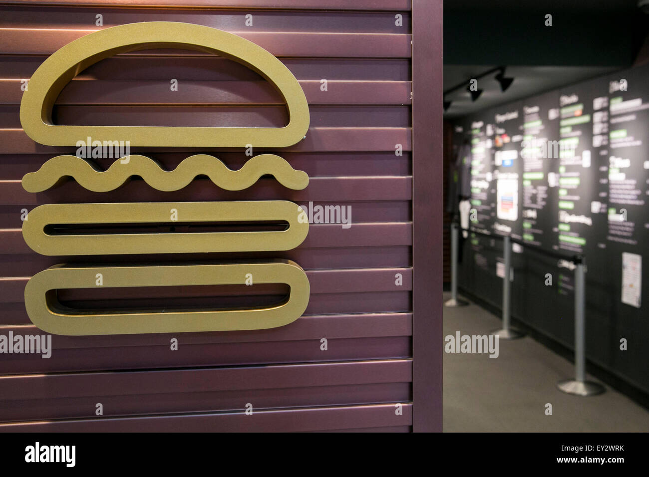 A Shake Shack fast casual restaurant in downtown Washington, D.C., on ...