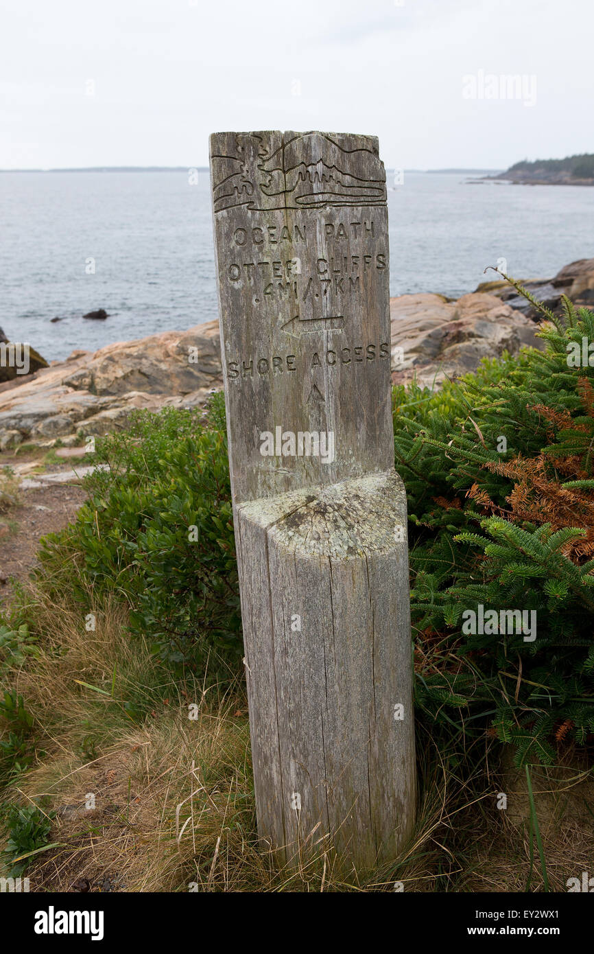 Acadia national park sign hi-res stock photography and images - Alamy