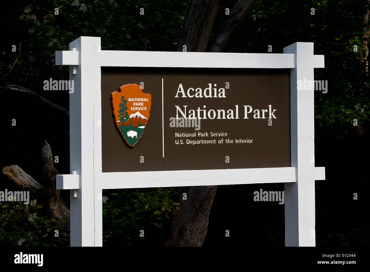 Acadia national park sign hi-res stock photography and images - Alamy