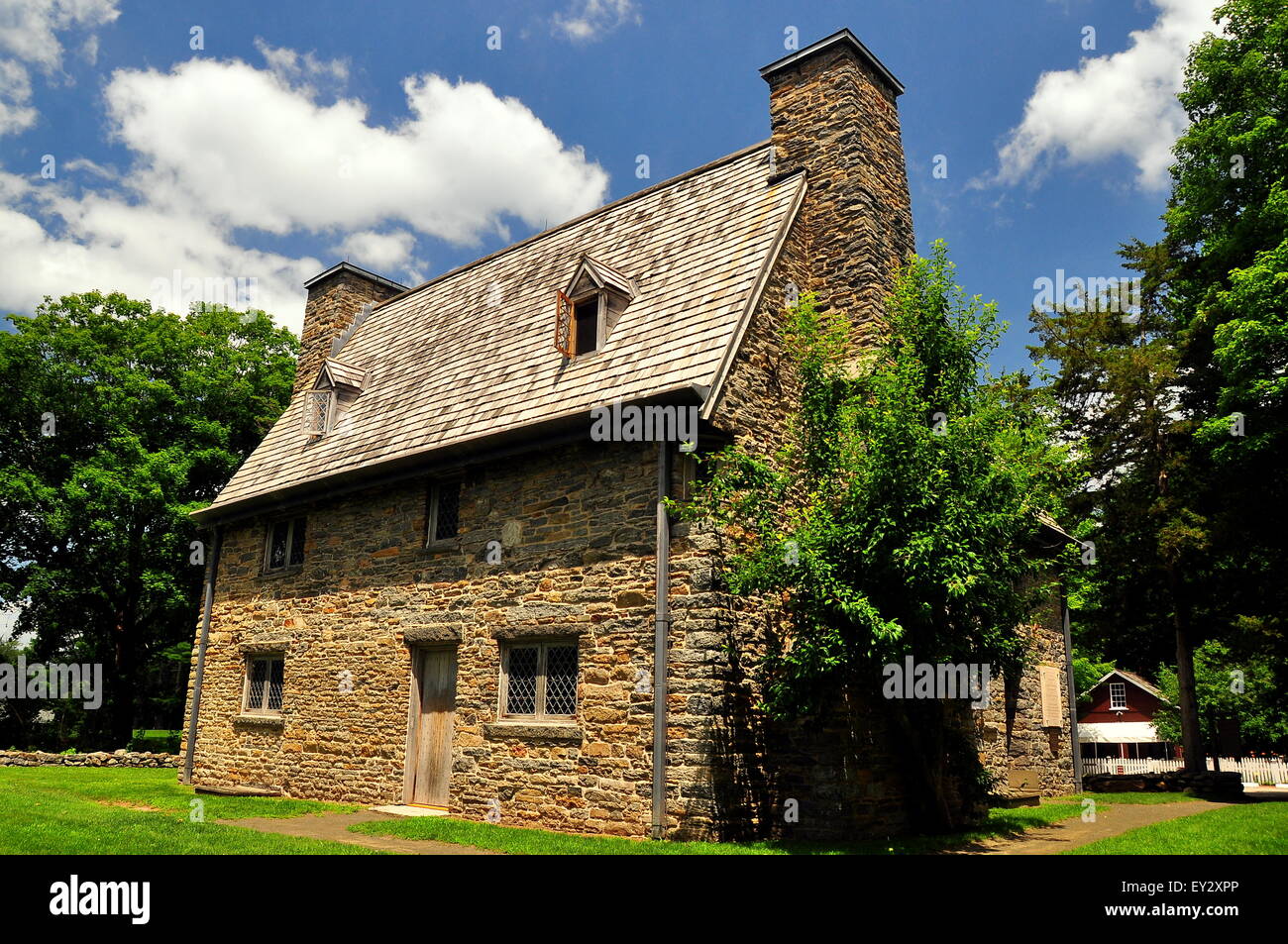 Guilford, Connecticut: Historic stone 1639 Rev. Henry Whitfield House ...