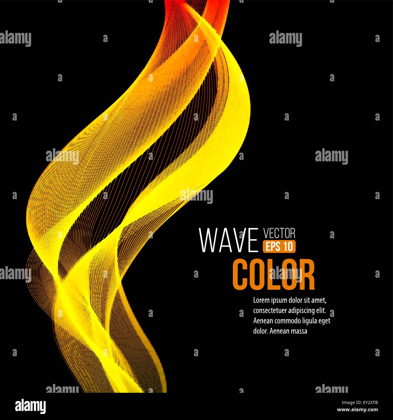 Abstract orange wave light background Stock Vector Image & Art - Alamy