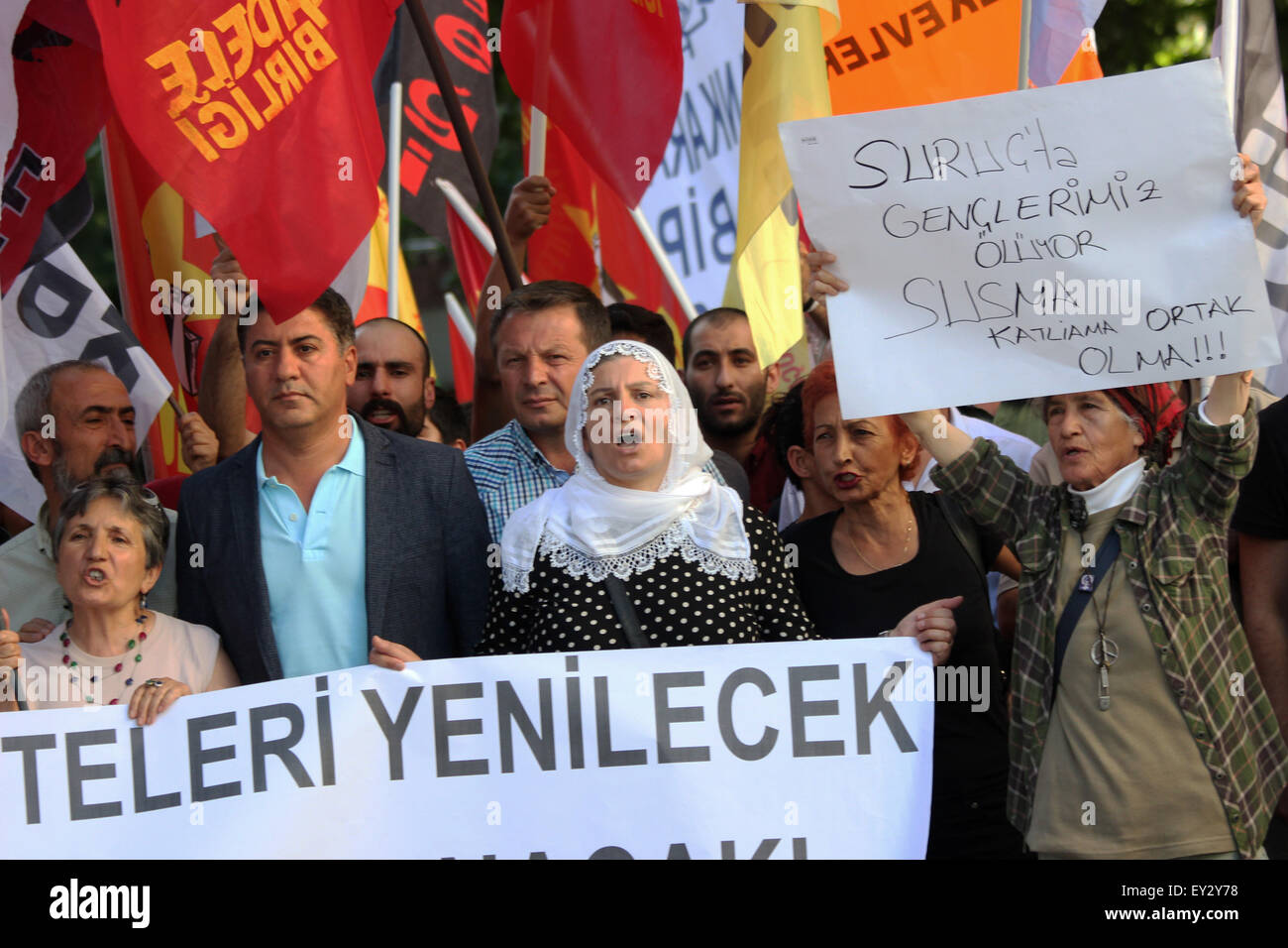 Ankara, Turkey. 20th July, 2015. July.20, 2015 - Hundreds of people in ...