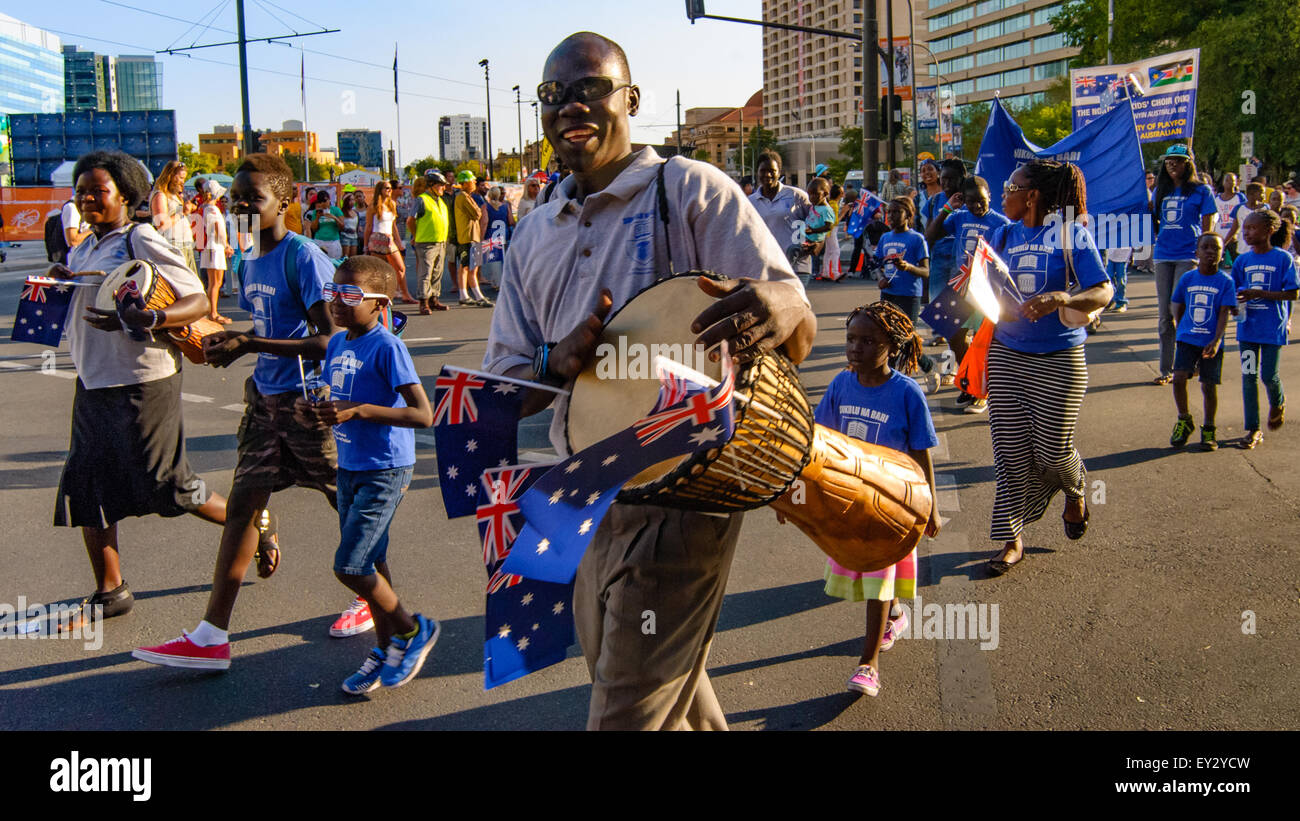 Australia Day City Adelaide - Parade! Stock Photo - Alamy