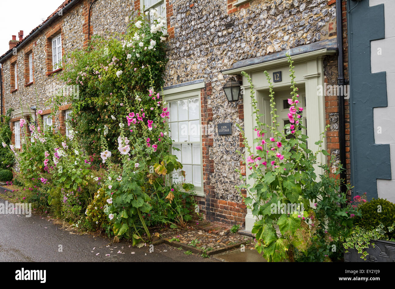 Typical brick and flint buildings in Norfolk, England Stock Photo - Alamy