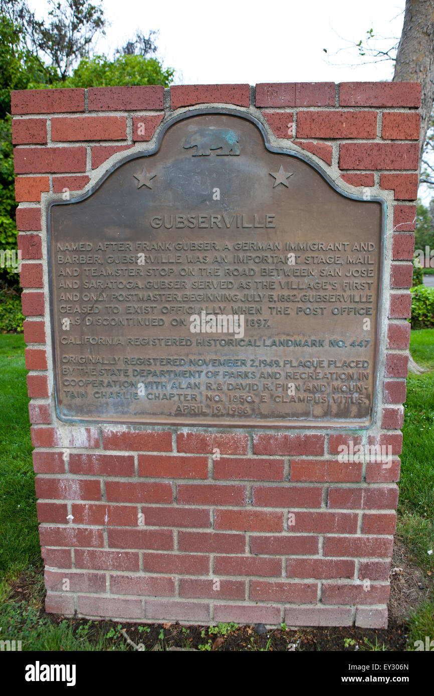 GUBSERVILLE Named after Frank Gubser, a German Stock Photo - Alamy