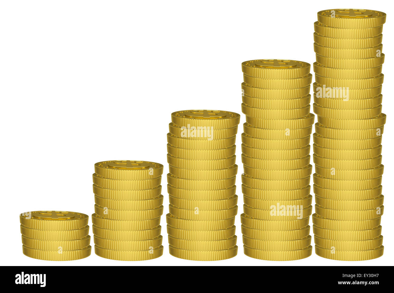Golden coins stack Stock Photo - Alamy
