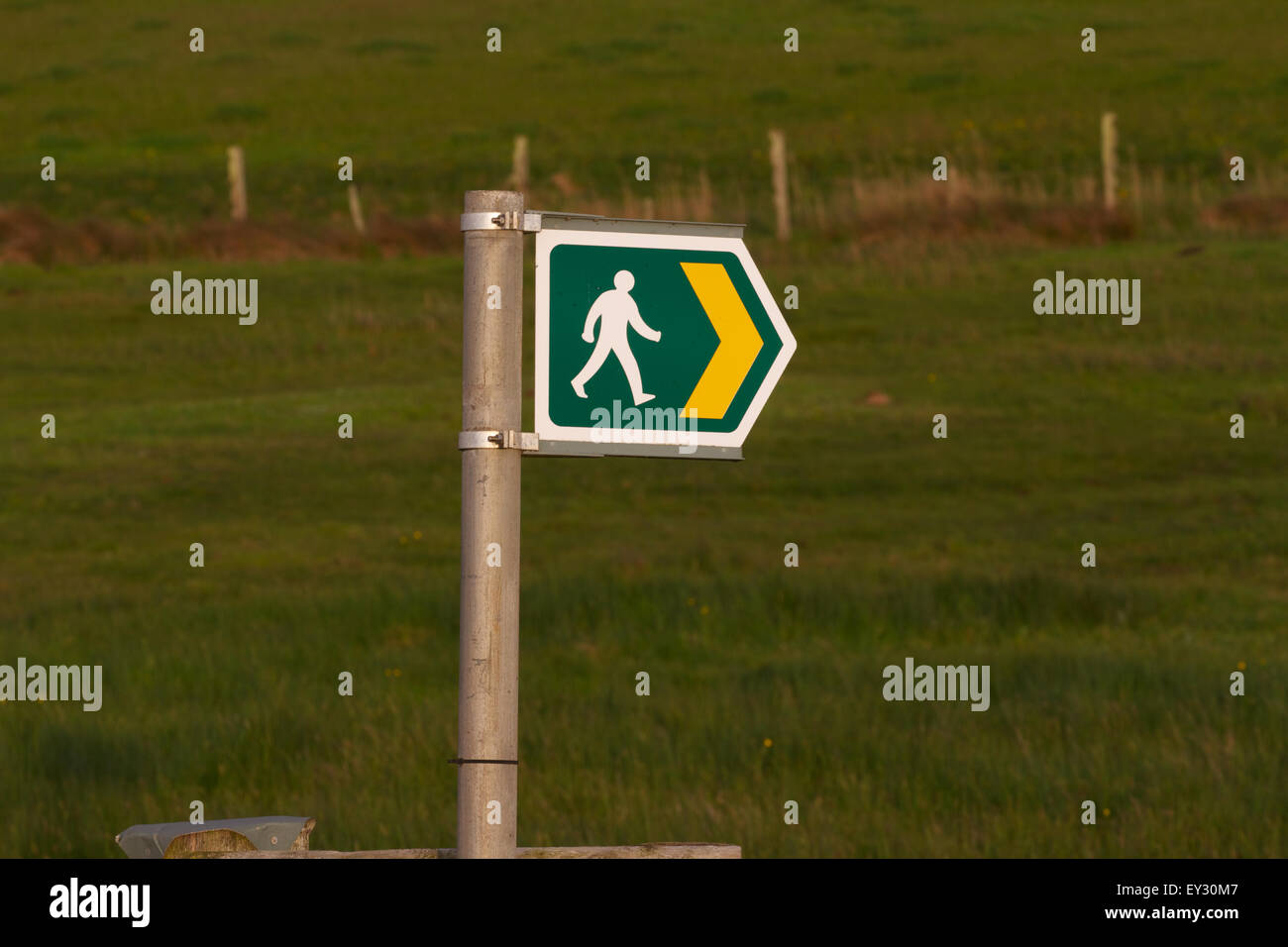 Footpath sign. Anglesey. Wales Stock Photo - Alamy