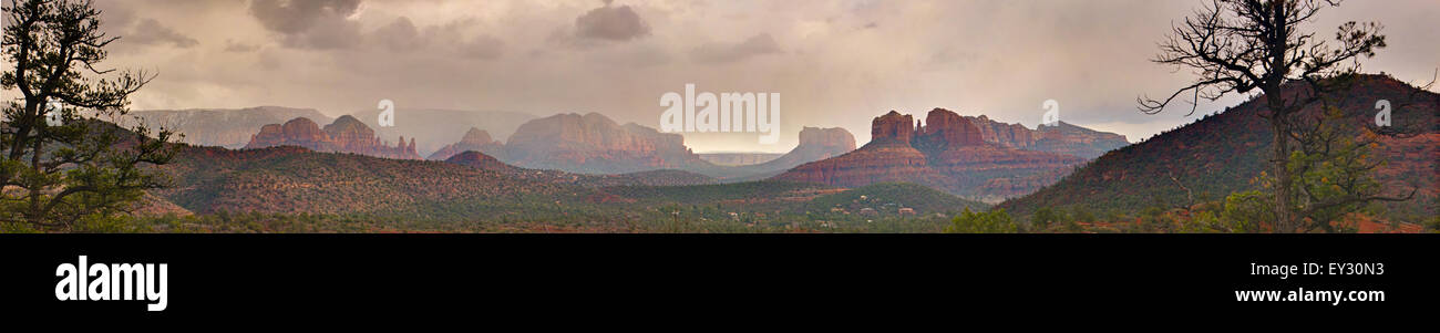 Red Rock country around Sedona in Arizona, USA, photographed from the ...